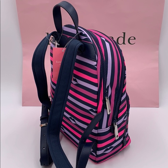 kate spade | Bags | Kate Spade Karissa Nylon Lip Print Md Backpack ...